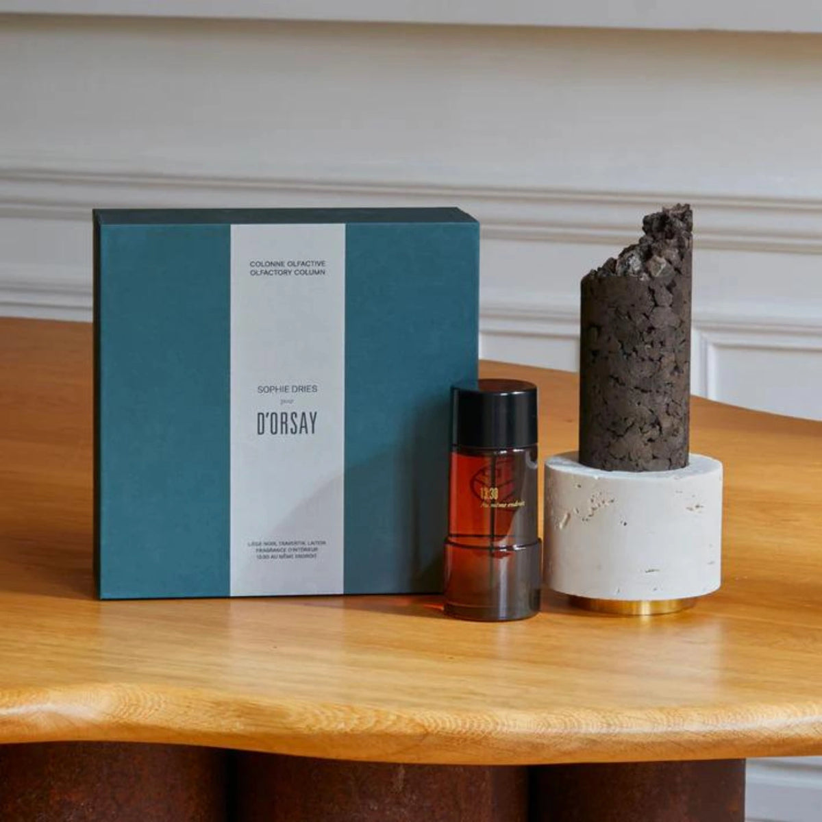 Olfactory Column Diffuser In Travertine – Libertine Parfumerie