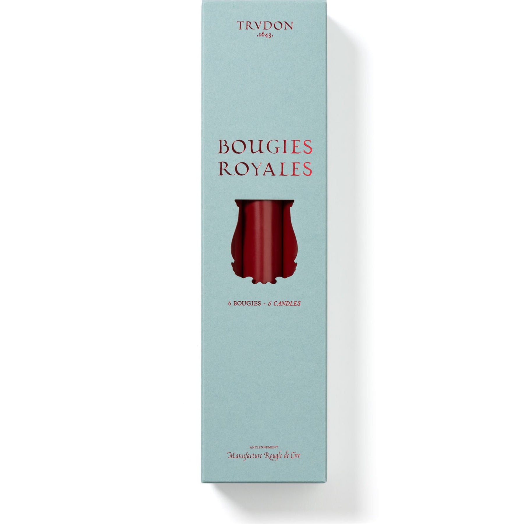 Royale Taper Candle Burgundy | Shop Trudon Online | Libertine Parfumerie