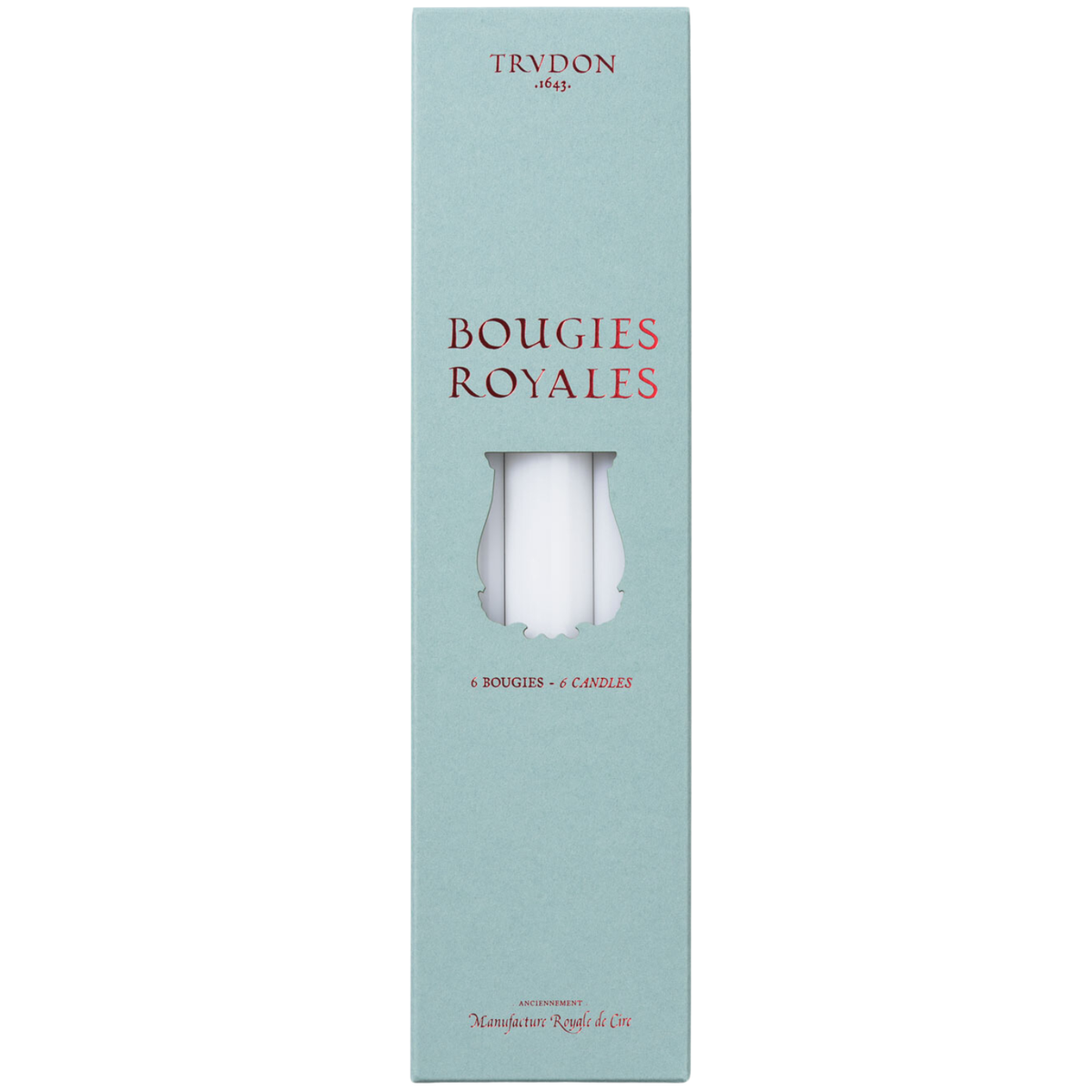 Royale Taper Candle White | Shop Trudon Online | Libertine Parfumerie